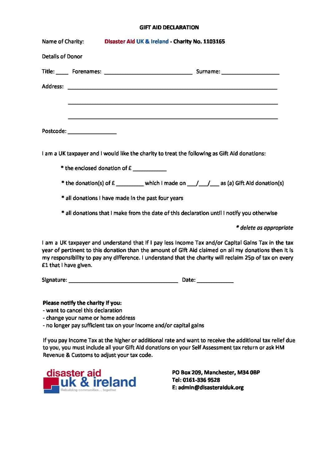 GIFT AID DECLARATION 190708_docx – Disaster Aid UK & Ireland